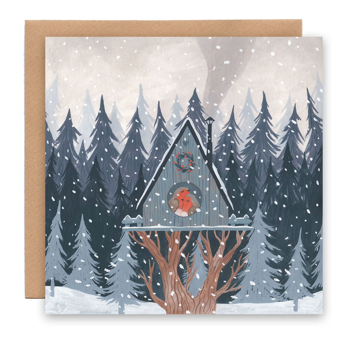 Robins cuddling card – Cécile Berrubé